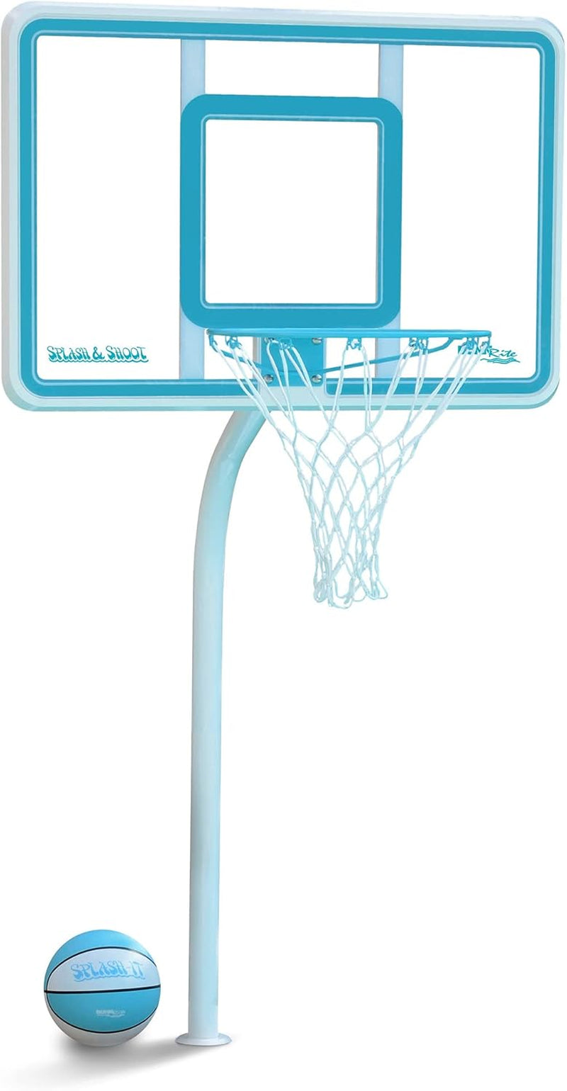 Dunn-Rite Products Deck Shoot Poolside Deck-Mounted Basketball Hoop Se ...